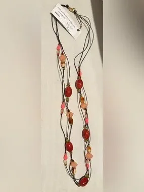 Teresa Goodall | Jewelry | Threestrand Teresa Goodall Coral And Peach ...